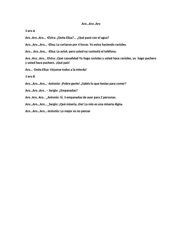 Aro Aro Aro | PDF