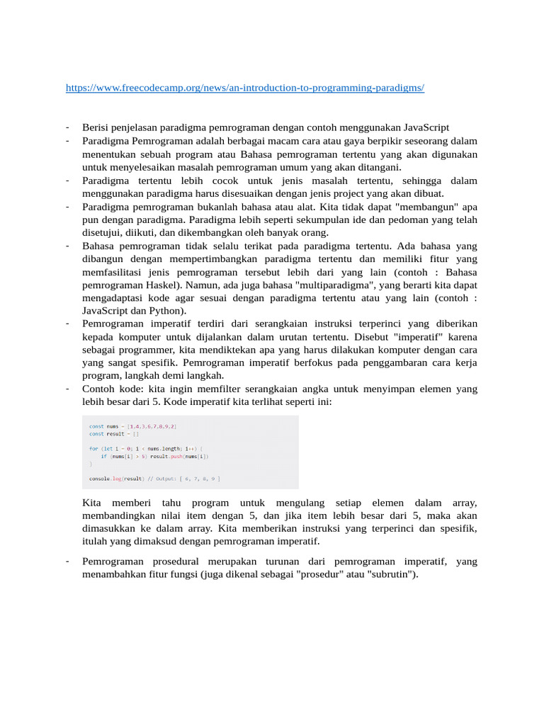 Paradigma Pemrograman 1 | PDF | Komputer