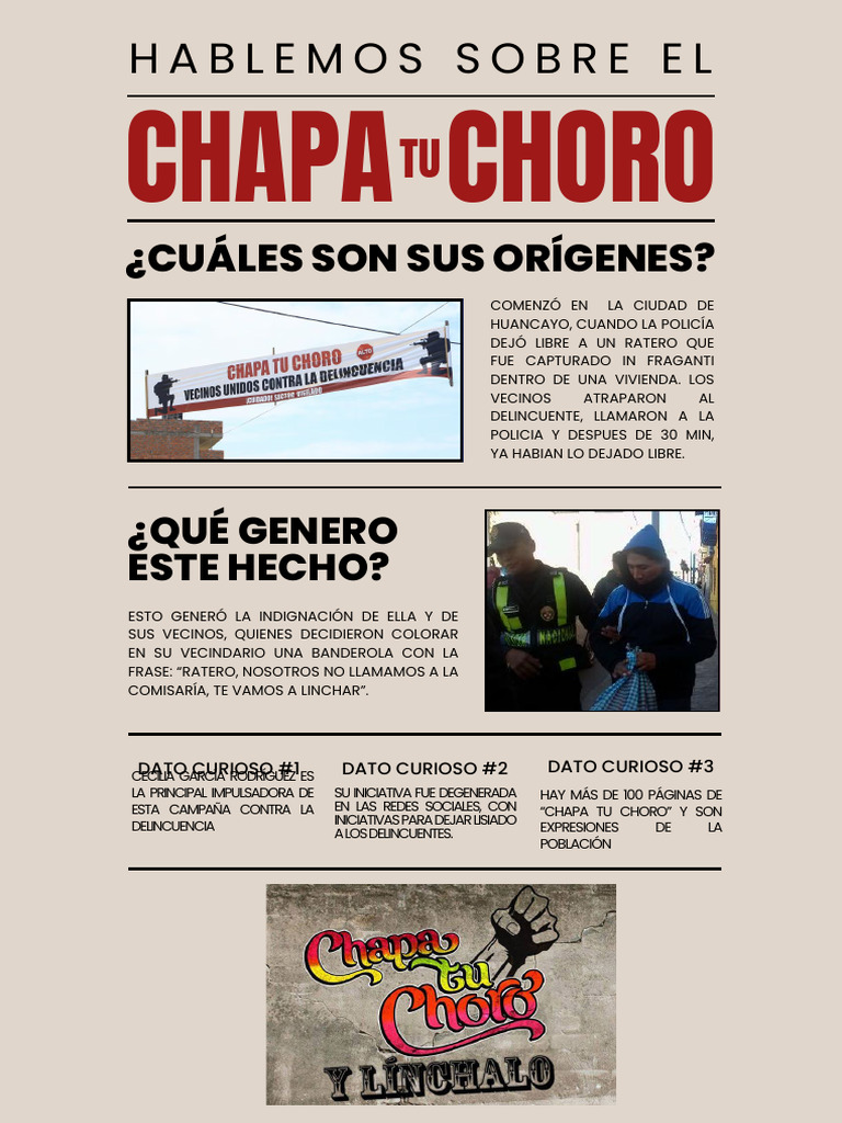 Infografia Chapa Tu Choro | PDF