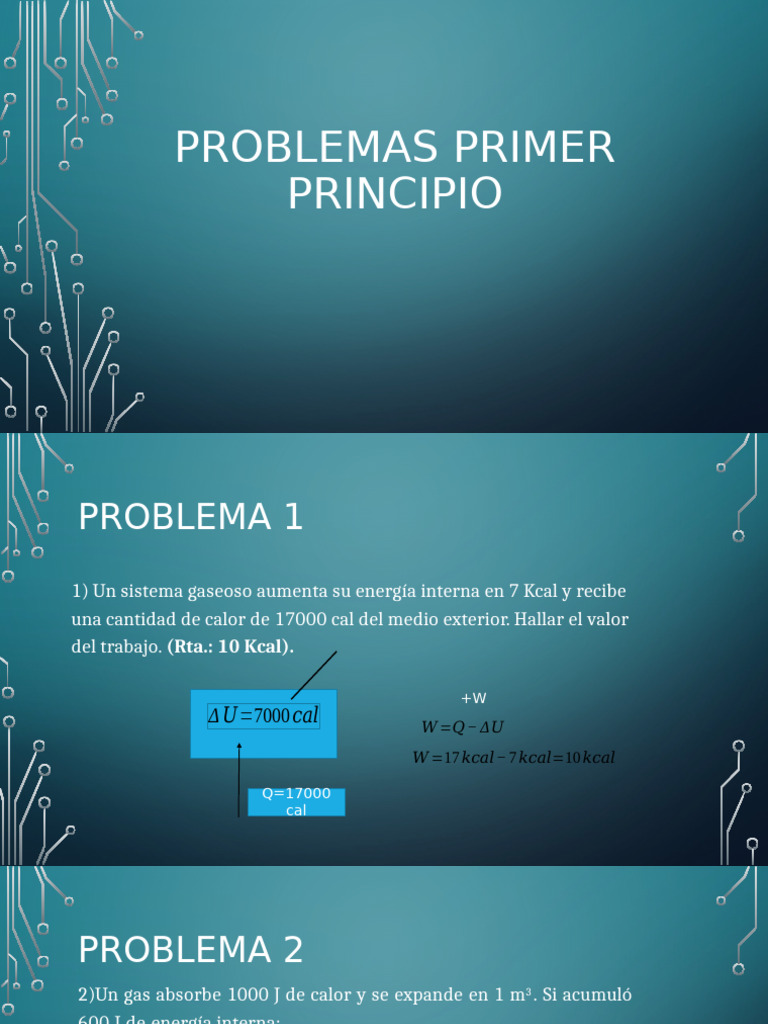 Problemas Primer Principio | PDF