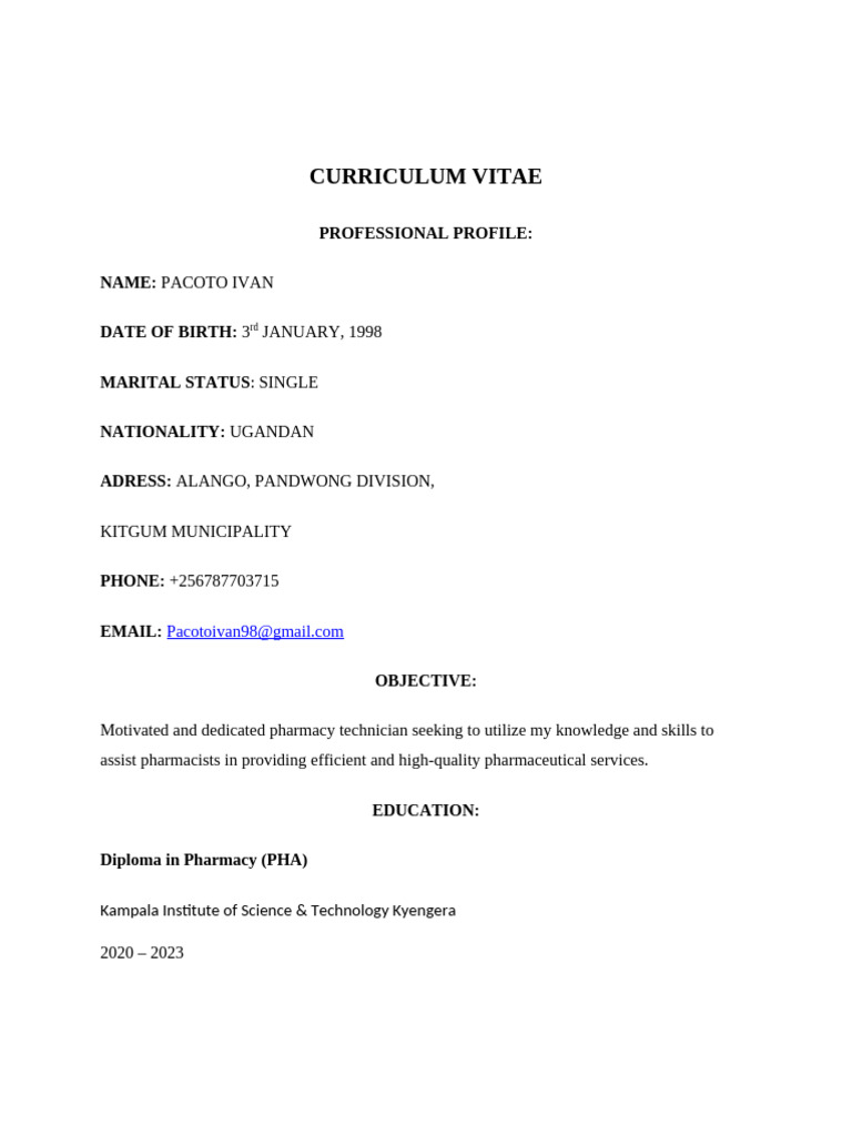 Pacoto Ivan CV | PDF