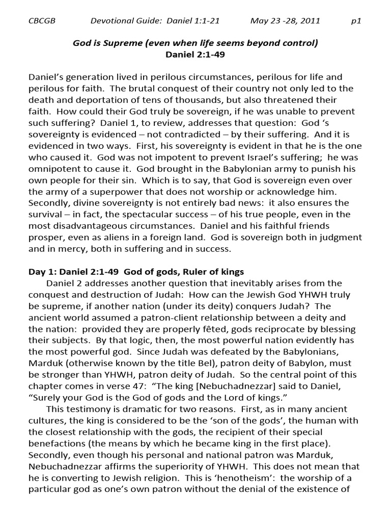 daniel 2.devotional | PDF