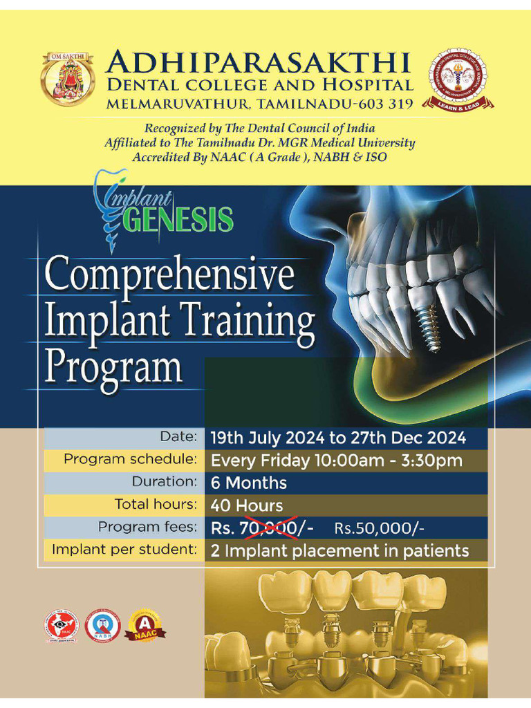 Implant Training Programe (1) - Page-0001 | PDF
