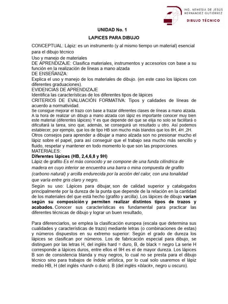 Lapices Para Dibujo Act 2 | PDF