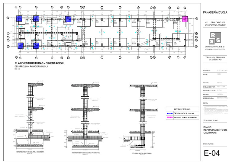 Plano de Estructuras de Edificacion-E-04 | PDF