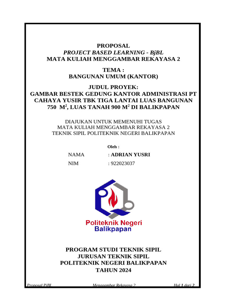 Proposal PT Cahaya Yusir | PDF