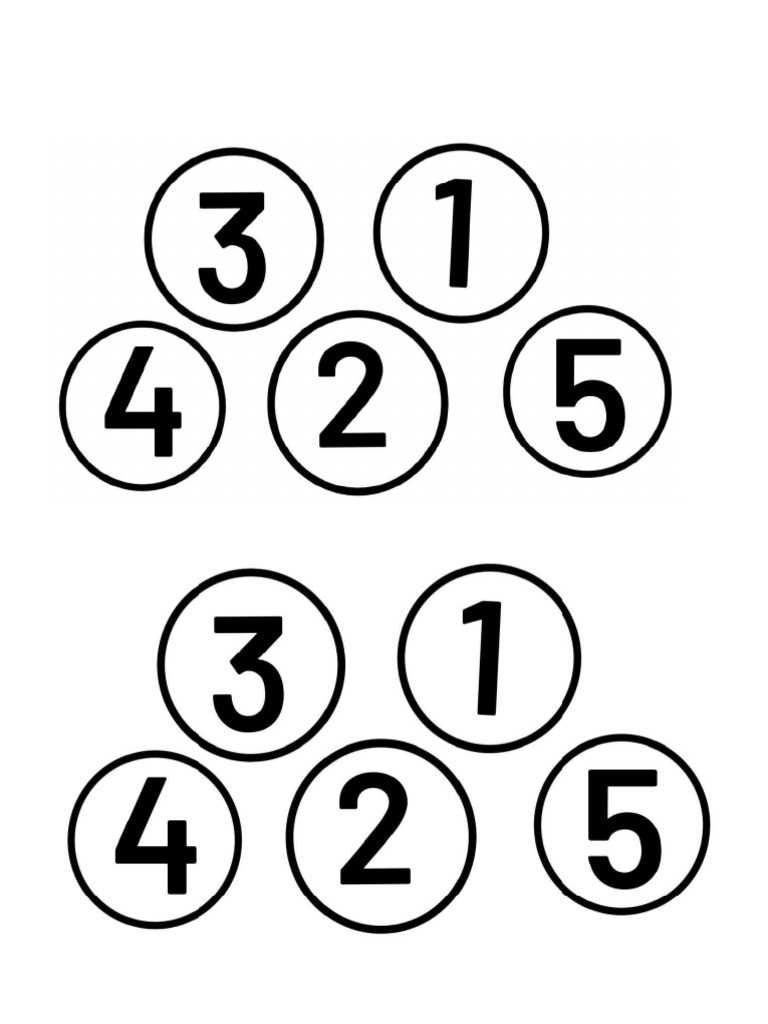 Los Números Del 1 Al 5 Act | PDF