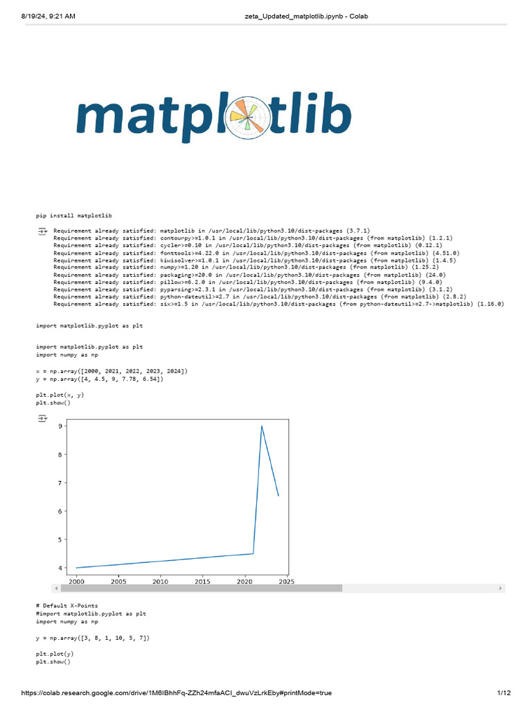 Zeta - Updated - Matplotlib - Ipynb - Colab | PDF Zeta - Updated - Matplotlib - Ipynb - Colab | PDF