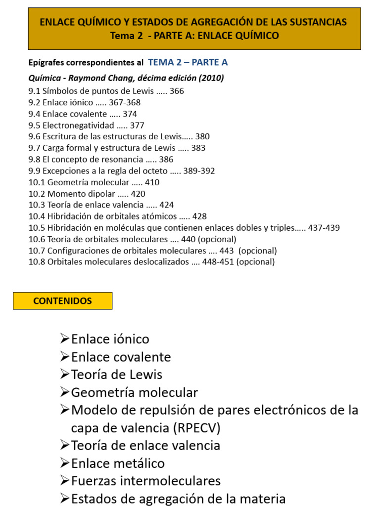 TEMA 2 ENLACE QUÍMICO 19_20 parte 1 | PDF
