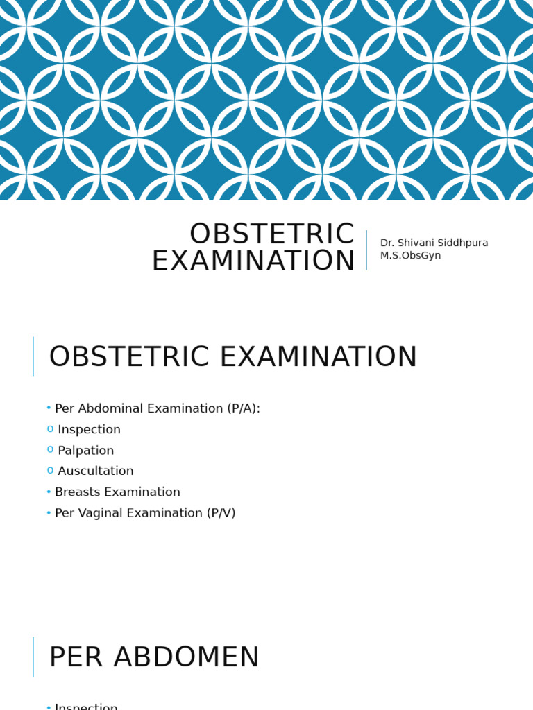 Obstetric Examination | PDF