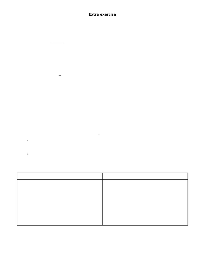 Extra exercise 2 | PDF