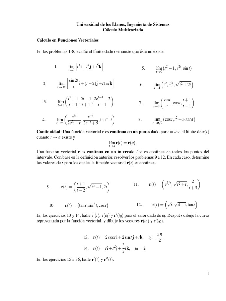 Derivadas Funciones Vectoriales | PDF