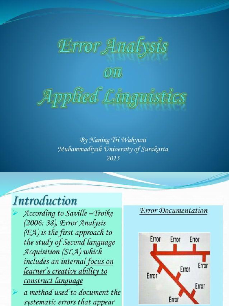Error Analysis | PDF