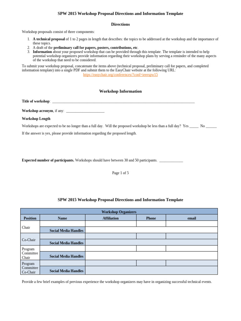 IEEE SPW15 Workshop Proposal Template (v1.3) | PDF