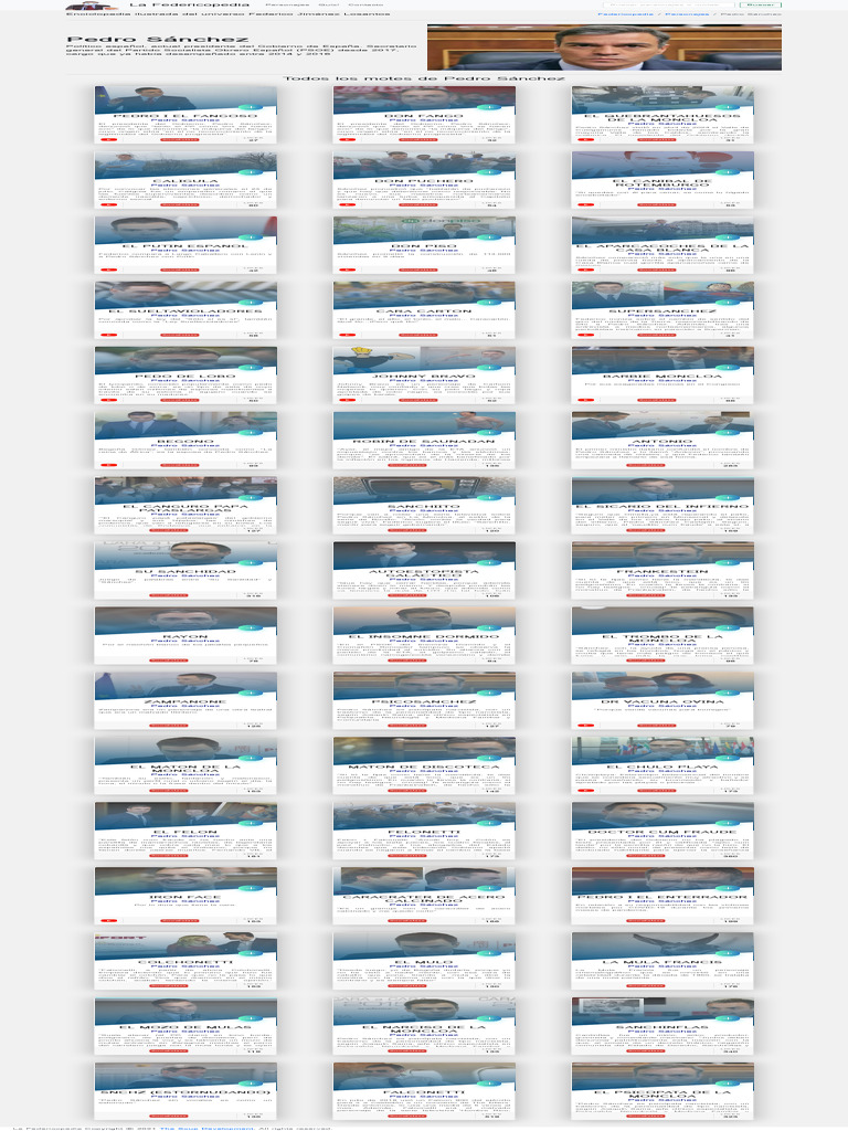 Federicopedia Com Personage Pedro Sanchez | PDF