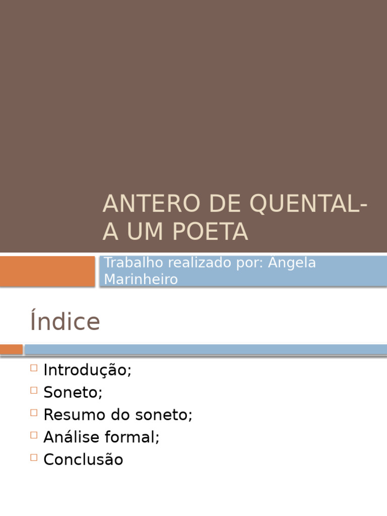 Antero_de_quental-_A_UM_POETA_-_Angela_Marinheiro | PDF