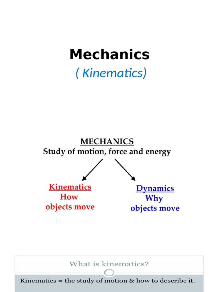 1 Kinematics | PDF