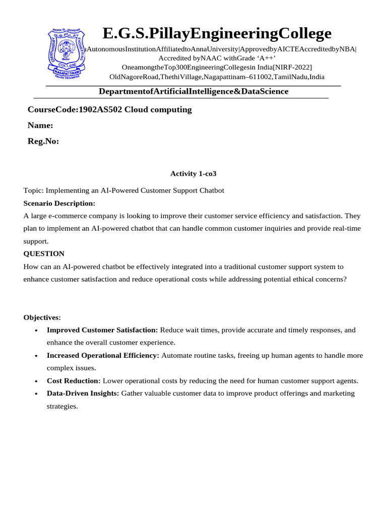Activity Proposal Cloud Computing 1902as502 | PDF