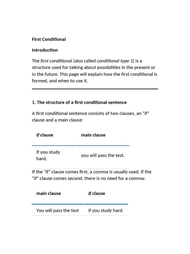 First Conditional | PDF