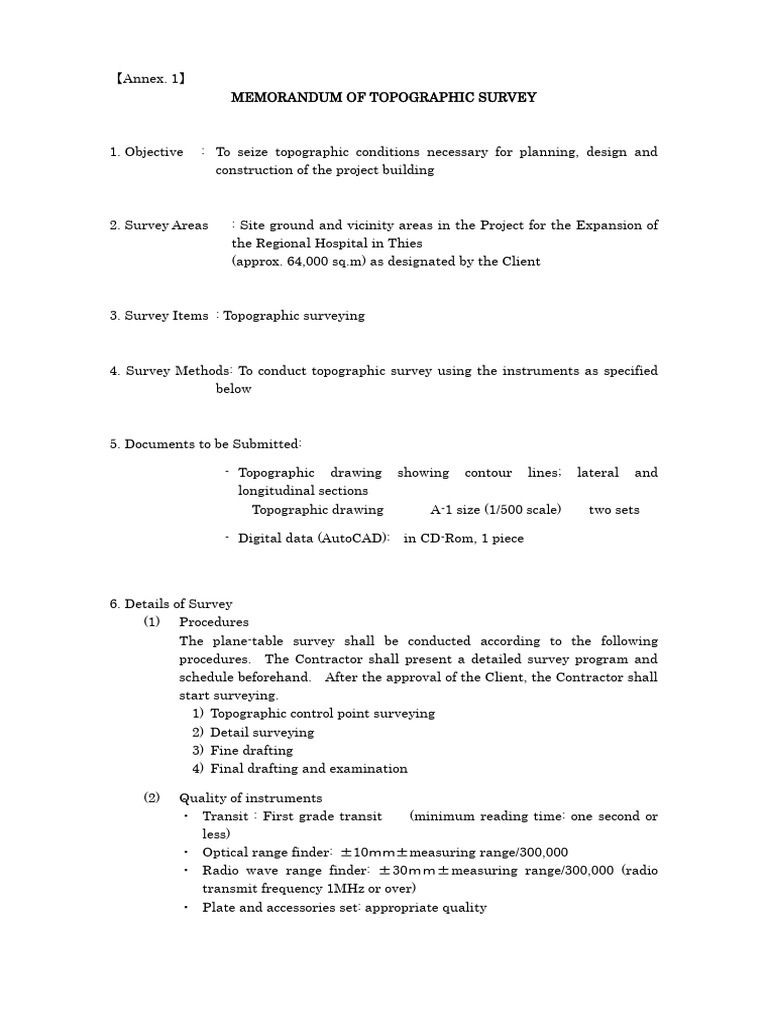 2 Spec - TopoSurvey210901 | PDF