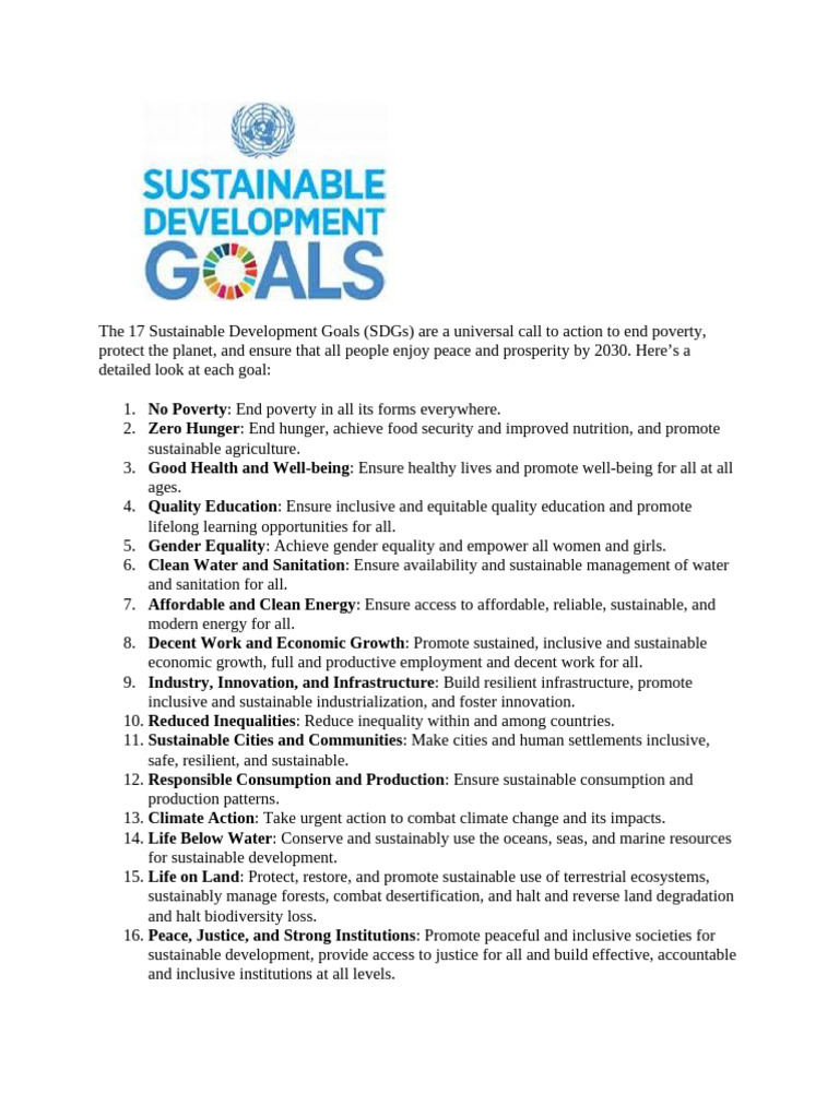 SDGs in Detail | PDF