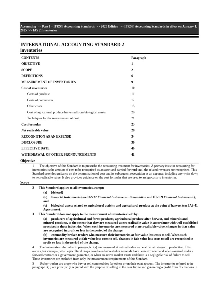 IAS 2 Inventories | PDF