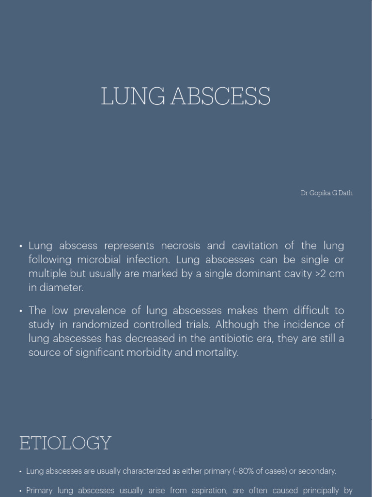 Lung Abscess | PDF