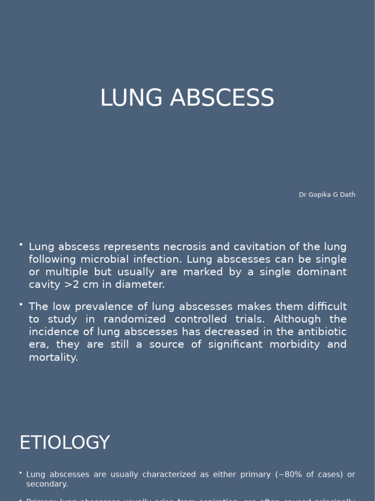 Lung Abscess | PDF