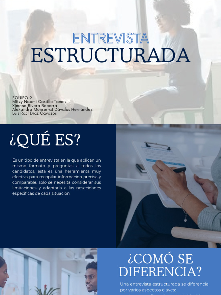 Entrevista Estructurada Equipo 9 Pre | PDF