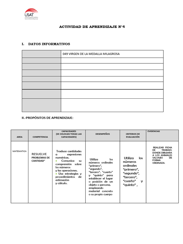 ESQUEMA DE SESIÓN DE APRENDIZAJE (25_09) | PDF