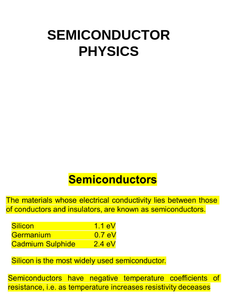 UNIT IV at SEMICONDUCTOR PHYSICS | PDF