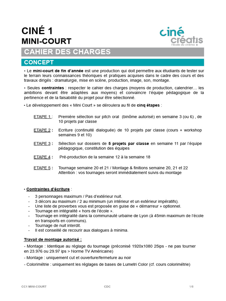 CC1 - CDC - Mini Court | PDF