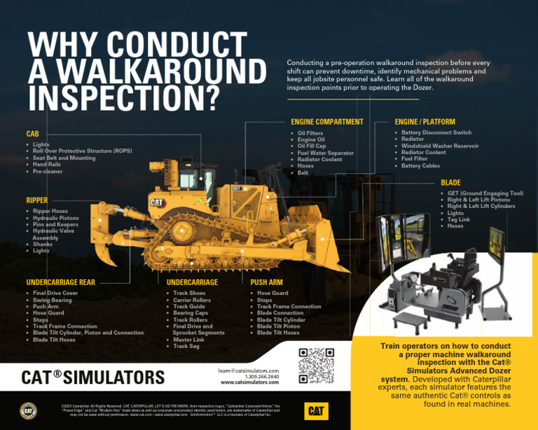 Cat Simulators Machine Walkaround Infographic Dozer | PDF