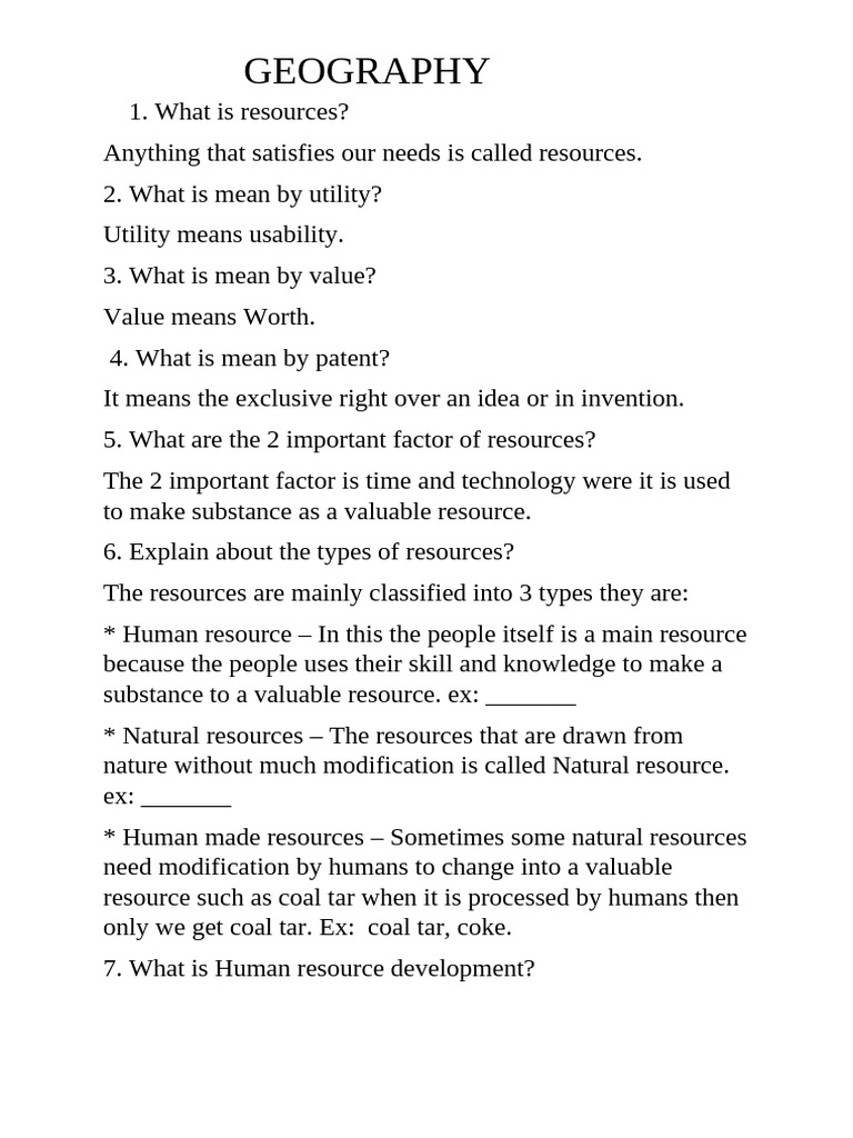 What Is Resources | PDF