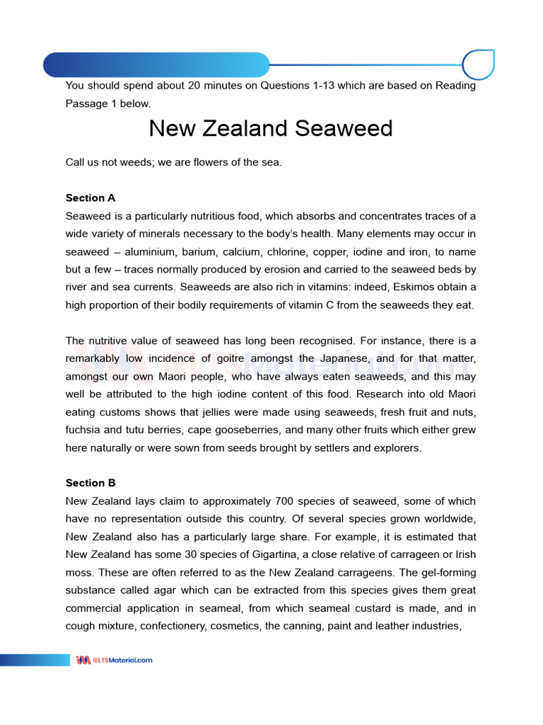 New Zealand Seaweed | PDF
