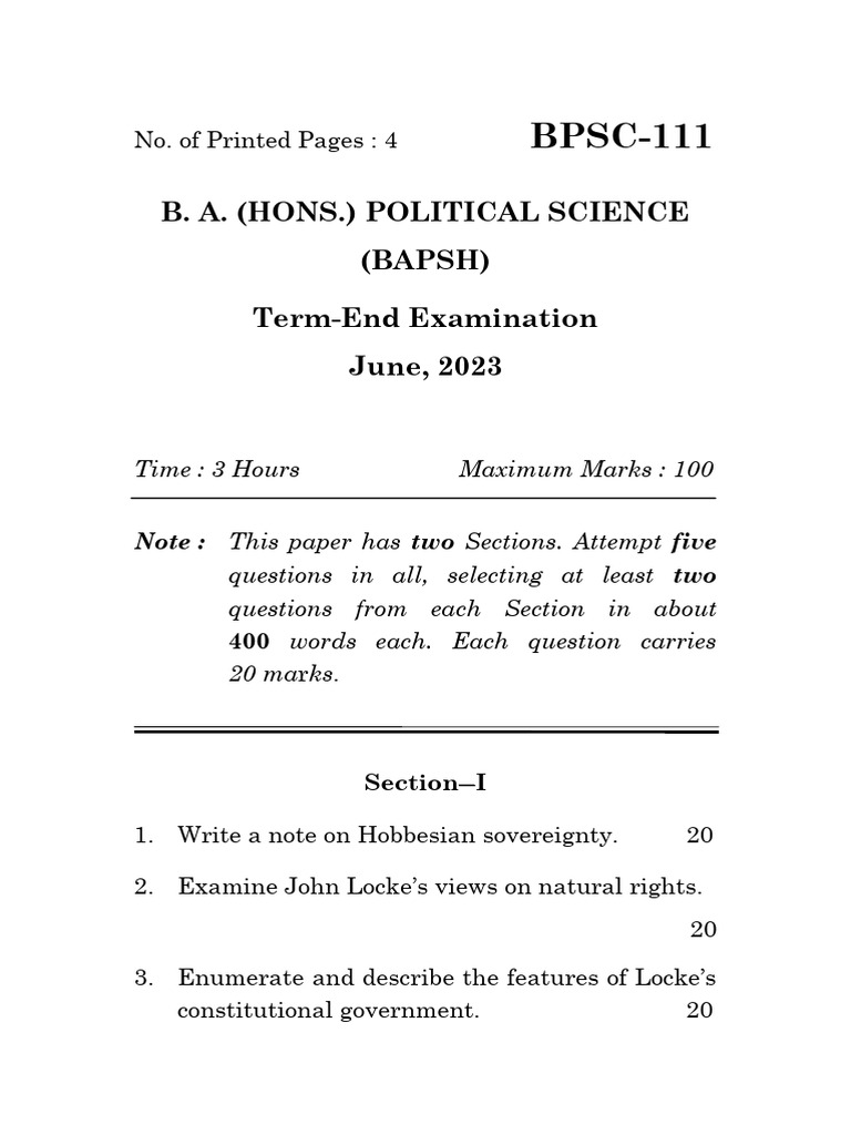 BPSC 111 | PDF BPSC 111 | PDF