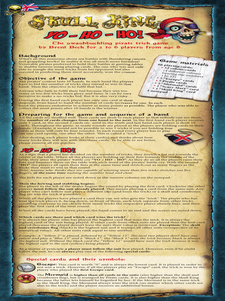 Skull King Rules Eng | PDF