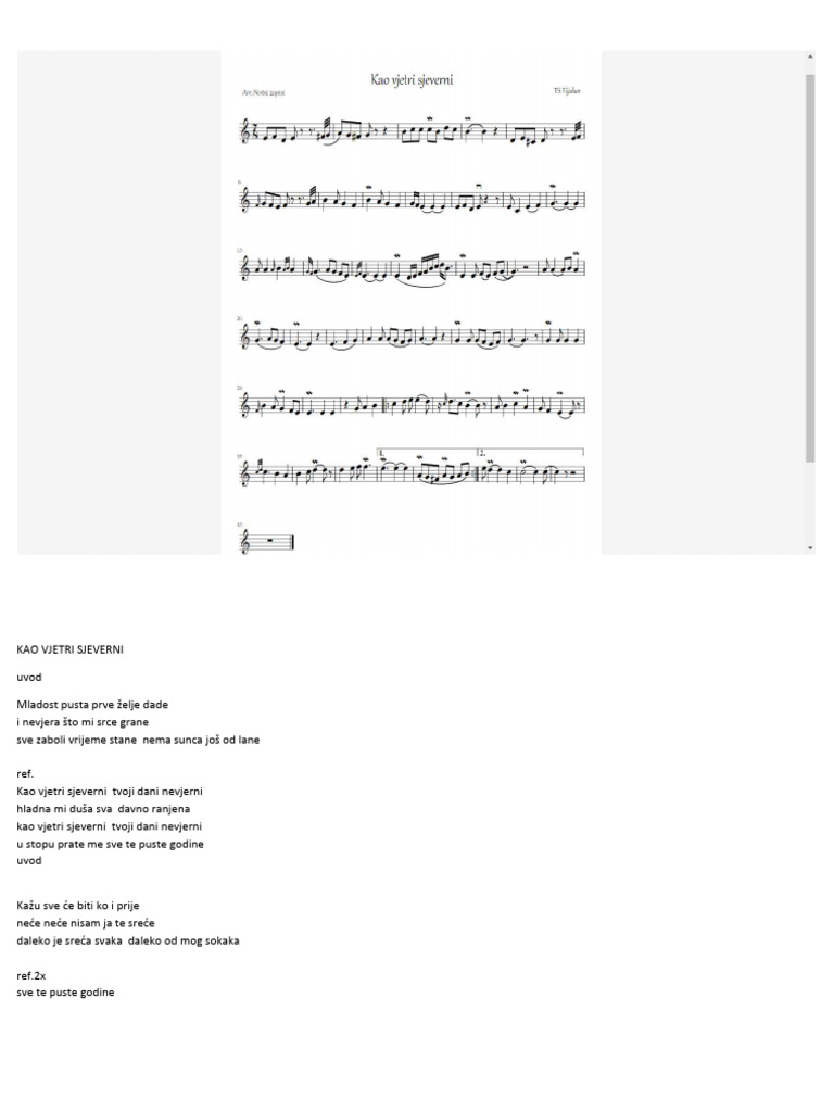 Kao Vjetri Sjeverni | PDF