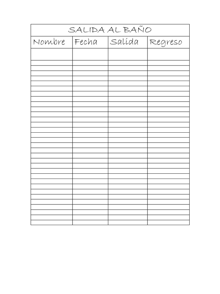 Salidas Al Baño | PDF