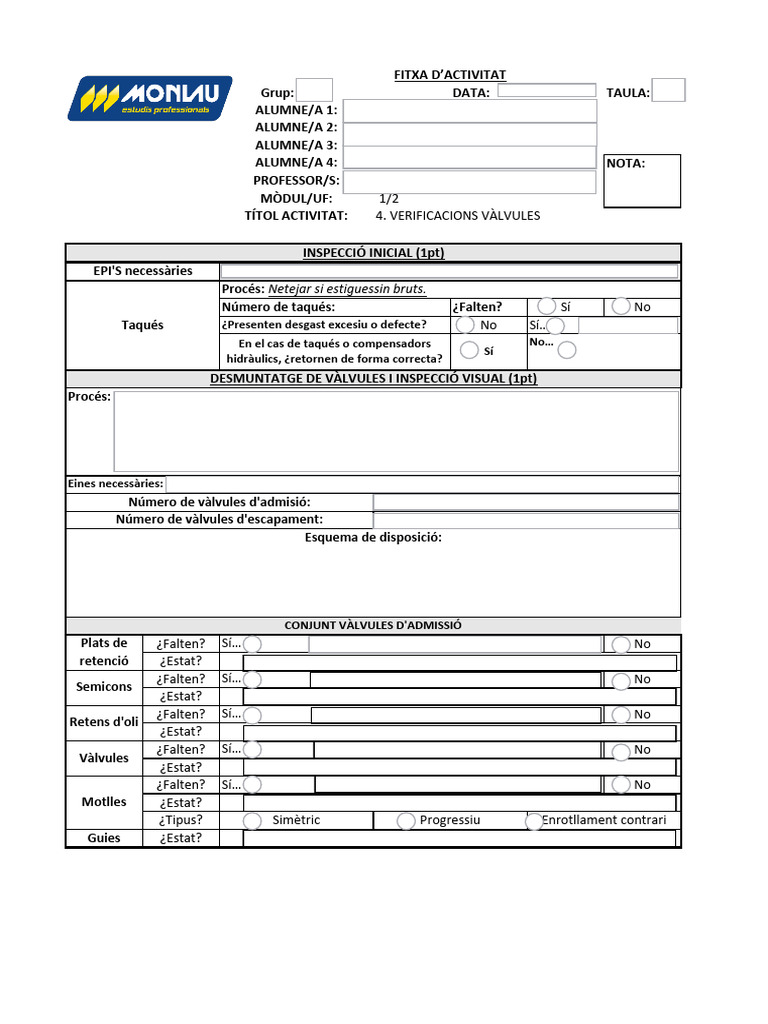 P. Componentes de Culata Rellenable | PDF