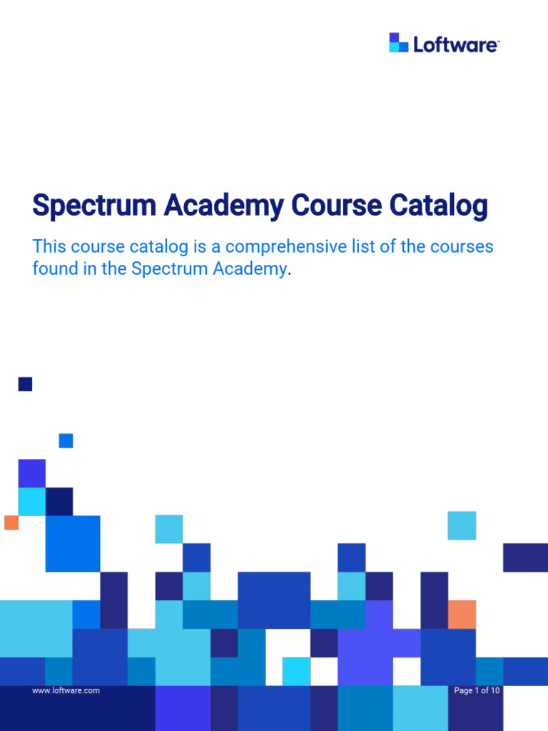 Spectrum Academy Course Catalog | PDF | Troubleshooting | Printer (Computing)