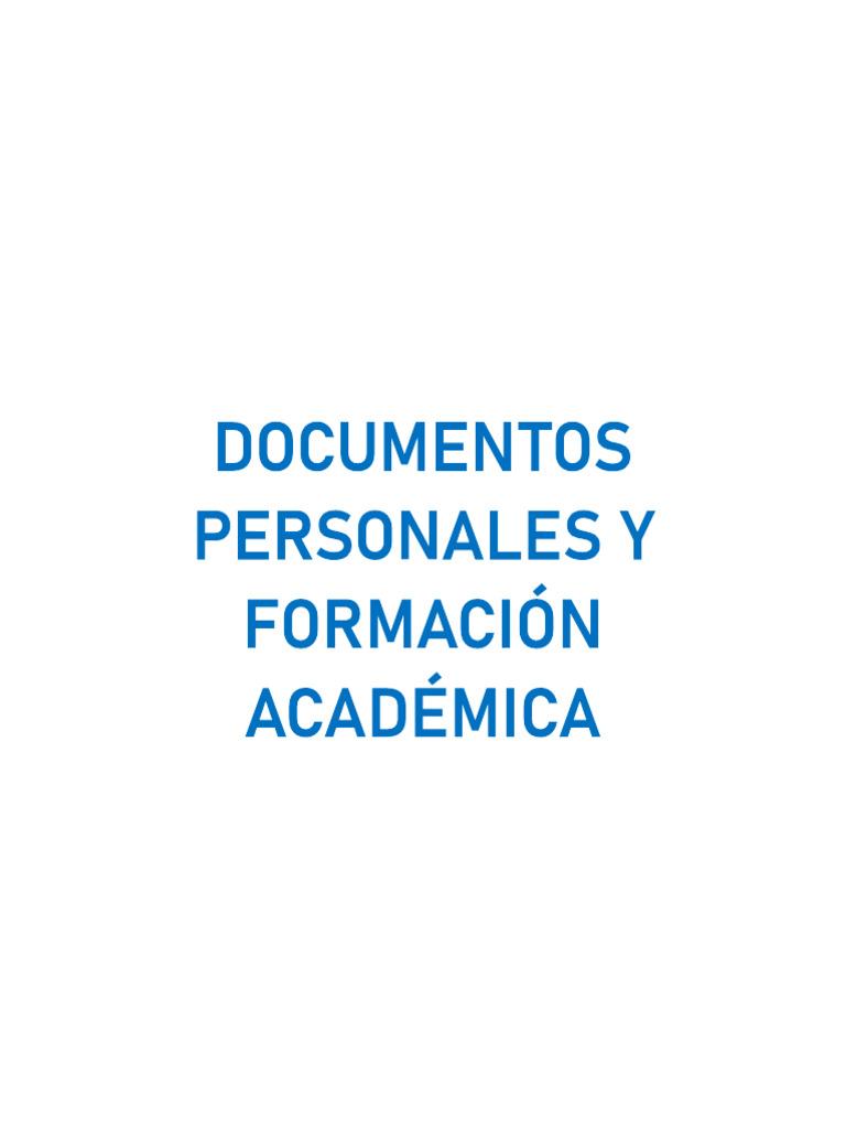 Documentos Personales | PDF