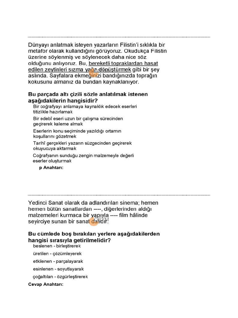 2024 KPSS Ön Lisans GY | PDF