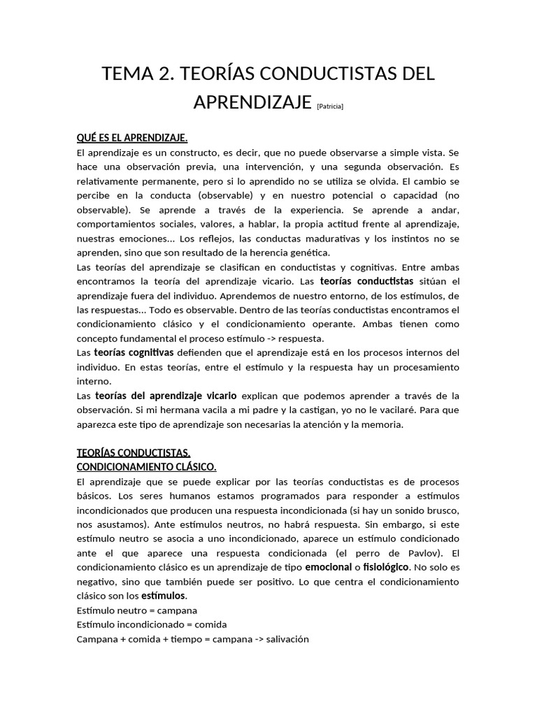 Conductismo | PDF