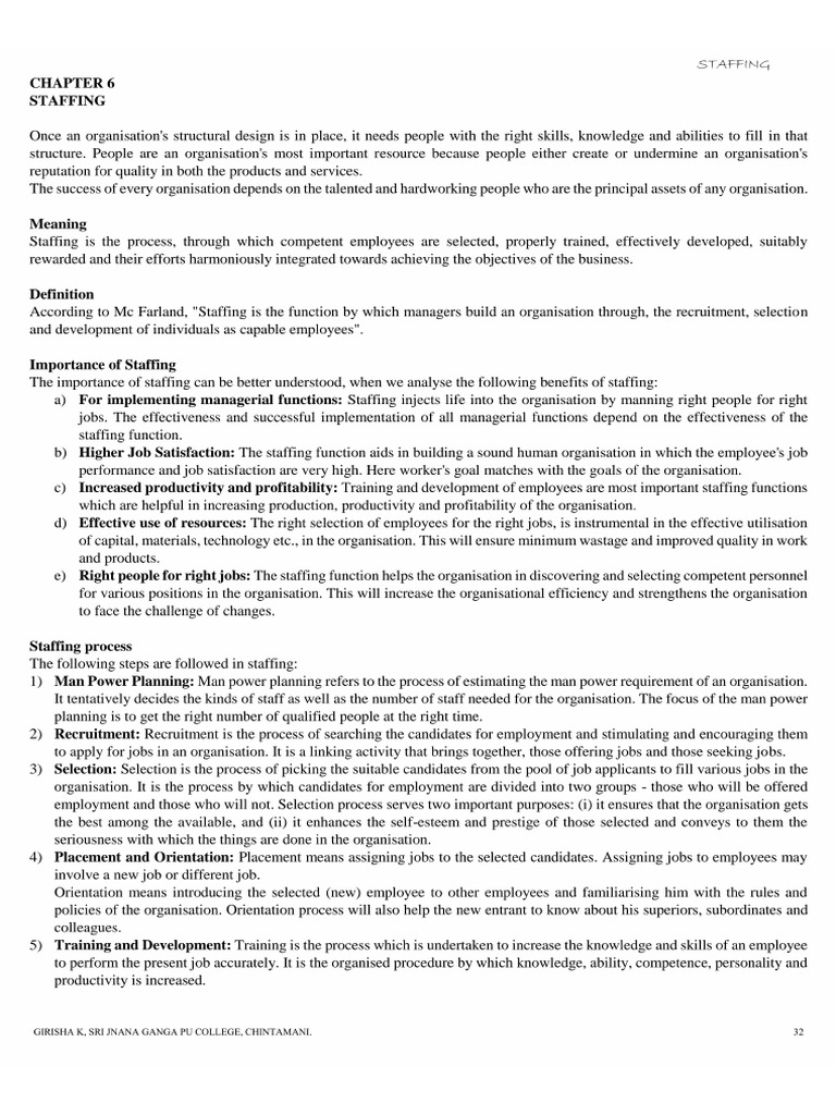 Staffing 3 | PDF