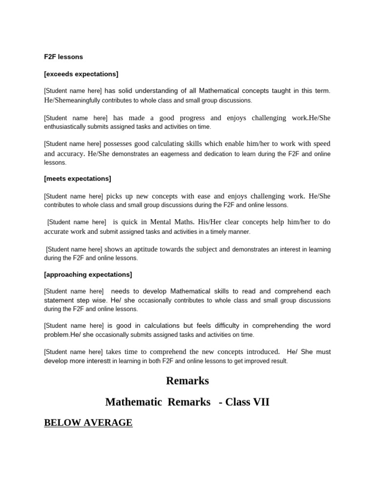 New Math Remarks Updated 2022 | PDF