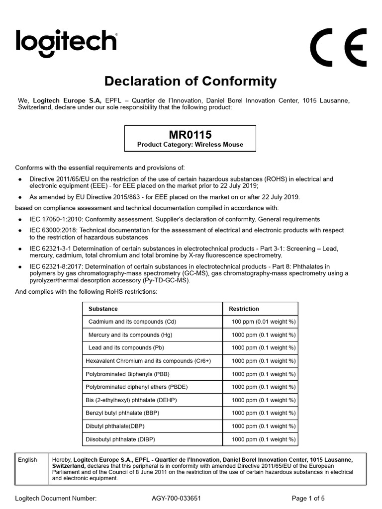 Agy-700-033651.001 - Agy Doc Ce Mse MR0115 Torpedo Europe | PDF