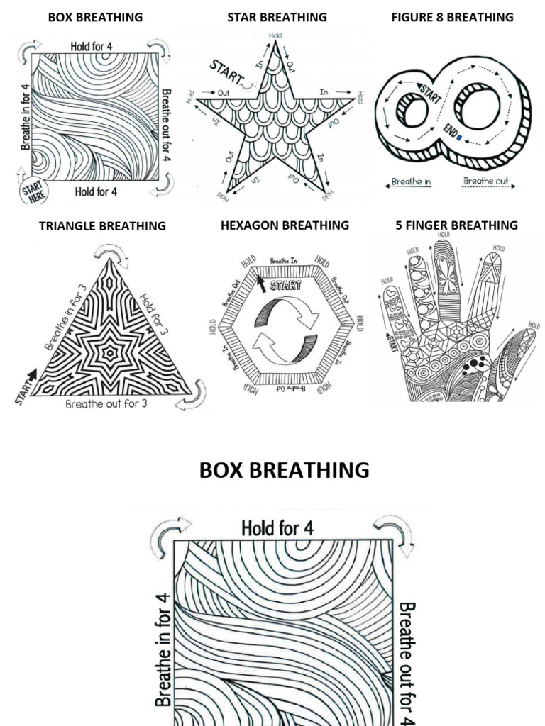 Mindfulness Breathing Shape Cards | PDF