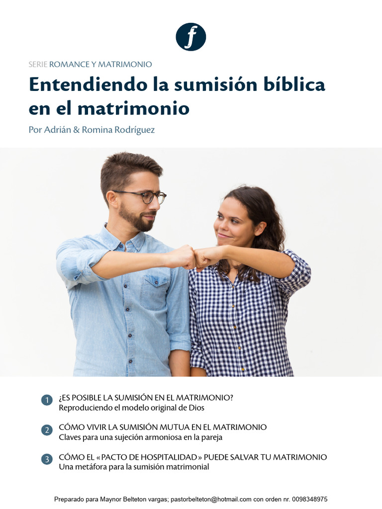 Serie - Entendiendo La Sumision Biblica en El Matrimonio | PDF | Amor ...
