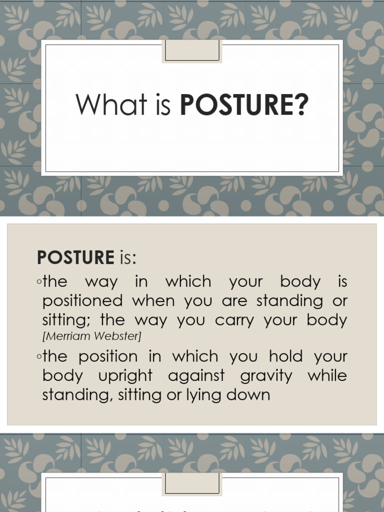 Posture Intro and Correct Stances | PDF | Self-Improvement
